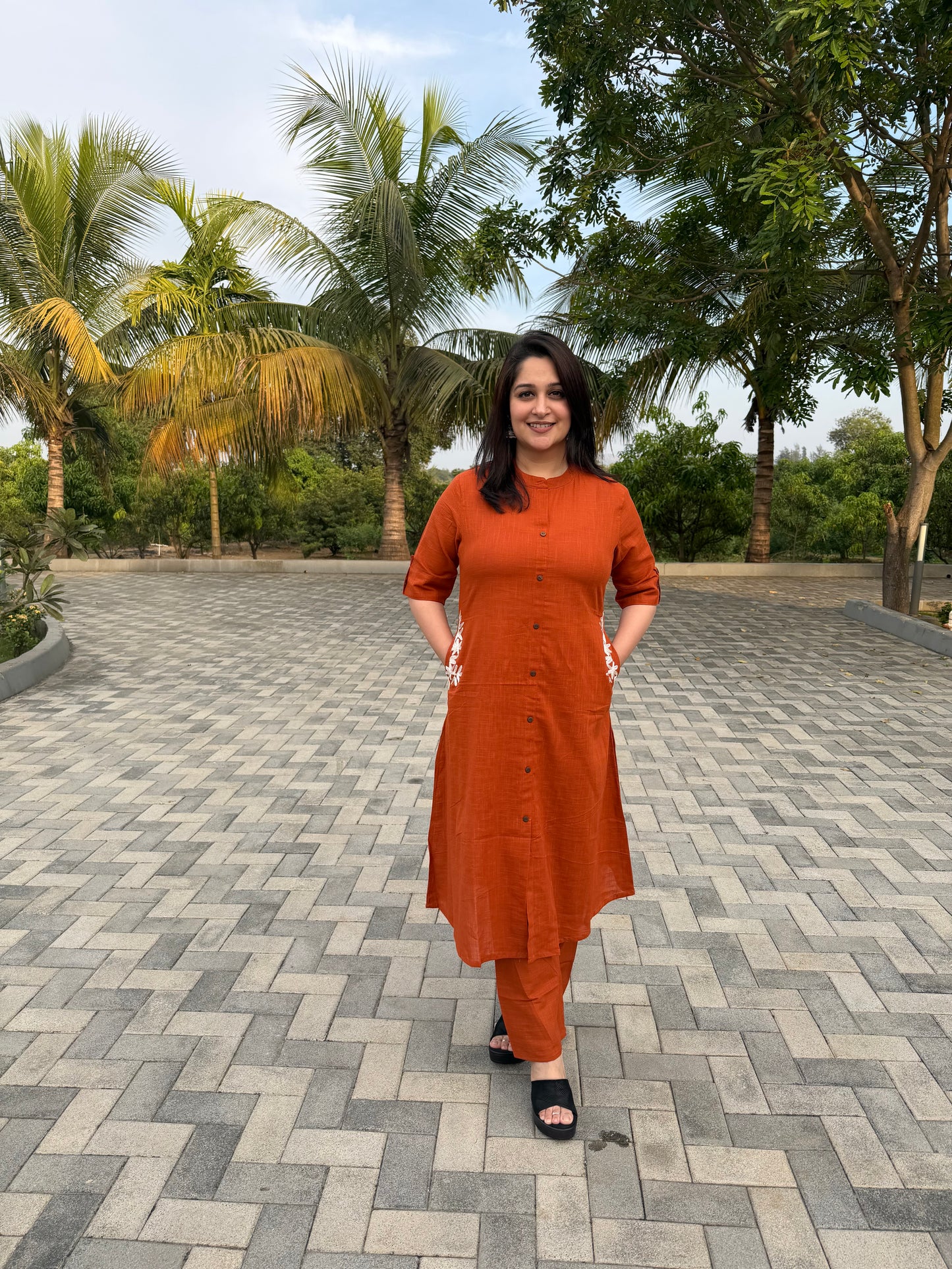 Reya Co-Ord Set Rust Orange – Label DKI